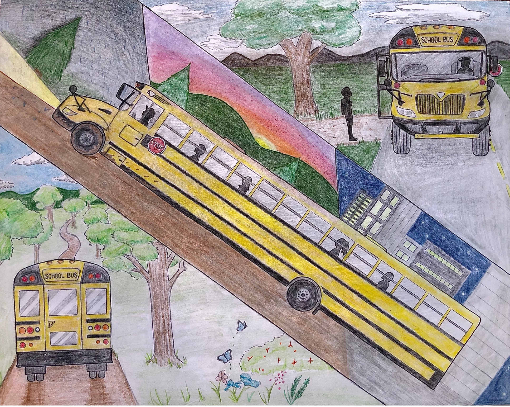 Portville Central Senior Named School Bus Art Competition Winner by ...